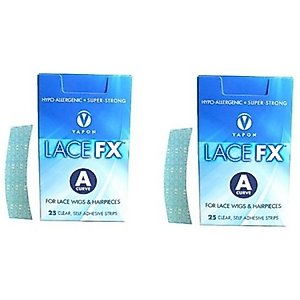 Lace FX A Curve Tape Hypo-allergenic Wig Hair Piece Adhesive Tape - 2 Packs by Vapon