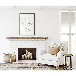 Canarm Birkett Round Metal Side Table, 15.75" W x 15.75" H x 23.63" D - Casual Living Room & Bedroom Pedestal End Table in Brown with Easy Assembly