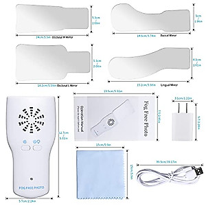 OUBO US Stock Occlusal Mirror Orthodontic LED Fog-Free Photo Mirror Stainless Steel Observation Mirror