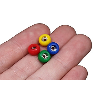 Teak Tuning CNC Polyurethane Fingerboard Bearing Wheels, Fireworks Edition - Set of 4 Wheels - Durable Material with a Hard Durometer