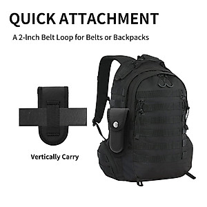 Nylon Pocket Knife Sheath, 4'' Multitool Pouch, Folding Knife Belt Sheath with Snap Closure and Vertical Carry Belt Loop, Multitool Case for Outdoor or Daily Use, Medium Size