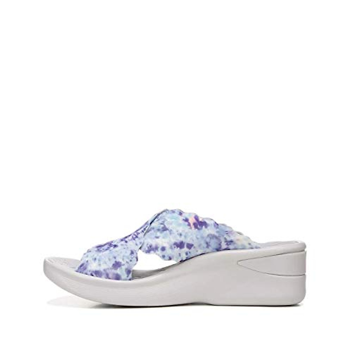 BZees Womens Sahara Slide Sandal Blue Tie Dye Fabric 7.5 M