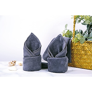 Feezoe Microfiber Facial Cloths Fast Drying Washcloth Absorbent Face Wash Cloth Soft Makeup Remover Cloths 12inch x 12inch 6Pack (White)