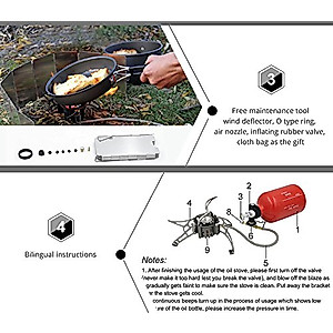 APG Portable Camping Stove Oil/Gas Multi-Use Gasoline Stove 1000ml Picnic Cooker Hiking Equipment