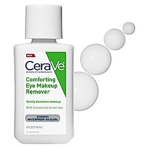 CeraVe Eye Makeup Remover | Waterproof Makeup Remover with Hyaluronic Acid and Ceramides |Non-Comedogenic, Fragrance Free, Non-Greasy & Ophthalmologist Tested | 4 Ounces