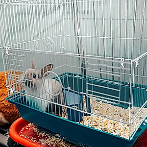 Sweetude 16 Pcs Pet Cage Liner 14'' x 4.5'' Cage Urine Guard Side Lining Clear Sheet Rabbit Guinea Pig Side Lining with Holes Zip Ties for Hedgehog Hamster Chinchilla Rabbit and Other Small Animals