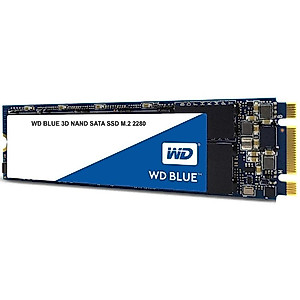 Western Digital 250GB WD Blue 3D NAND Internal PC SSD - SATA III 6 Gb/s, M.2 2280, Up to 550 MB/s - WDS250G2B0B