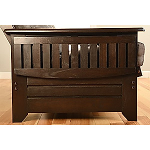 Kodiak Furniture Phoenix Frame with Suede Fabric Mattress in Espresso/Gray