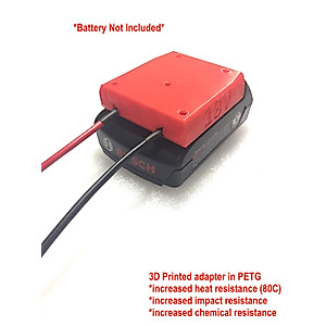 H Battery Adapter for Bosch 18v Dock Power Connector 18 volt12 Gauge Robotics