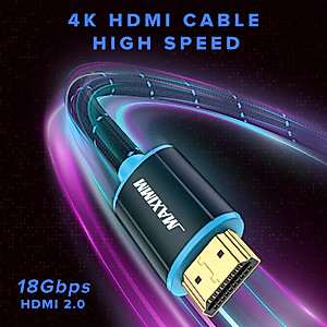 HDMI Extension Cable Male to Female (8 Feet), 8K & 10K Ultra HD, High-Speed, HDCP, ARC, 3D, 1080p to 2160p Video, 50Gbps Bandwidth