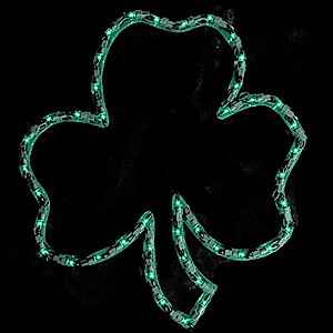 IMPACT 16" Lighted St. Patrick's Day Irish Shamrock Window Silhouette Decoration