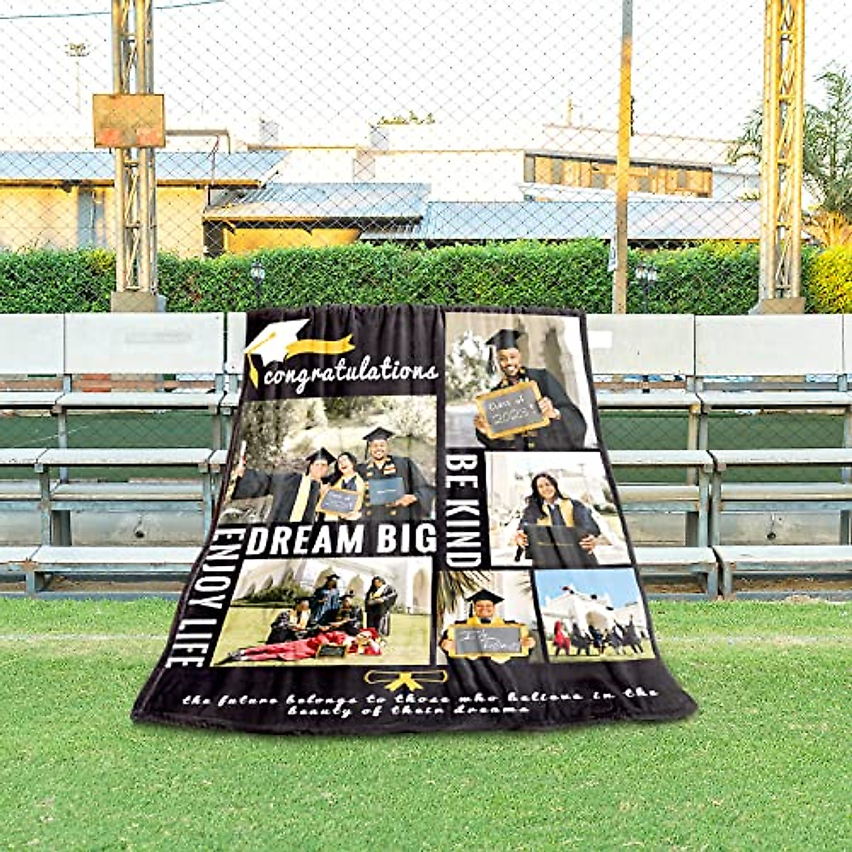 Personalized Graduation Blanket 2023, Customized Graduation Gifts for Her Him, Custom Name Photos Picture Throw Blankets, College, High School Graduation Gift for Daughter Son Niece Friends, 40"x30"