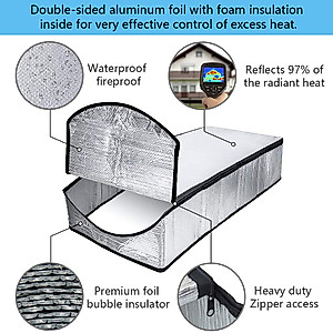 Attic Stairway Insulation Cover Energy Saving R-15.5 Class A Fireproof Attic Stairs Door Ladder Insulator Easy Installation Pull Down Tent with Zipper 25'' x 54''x 11''