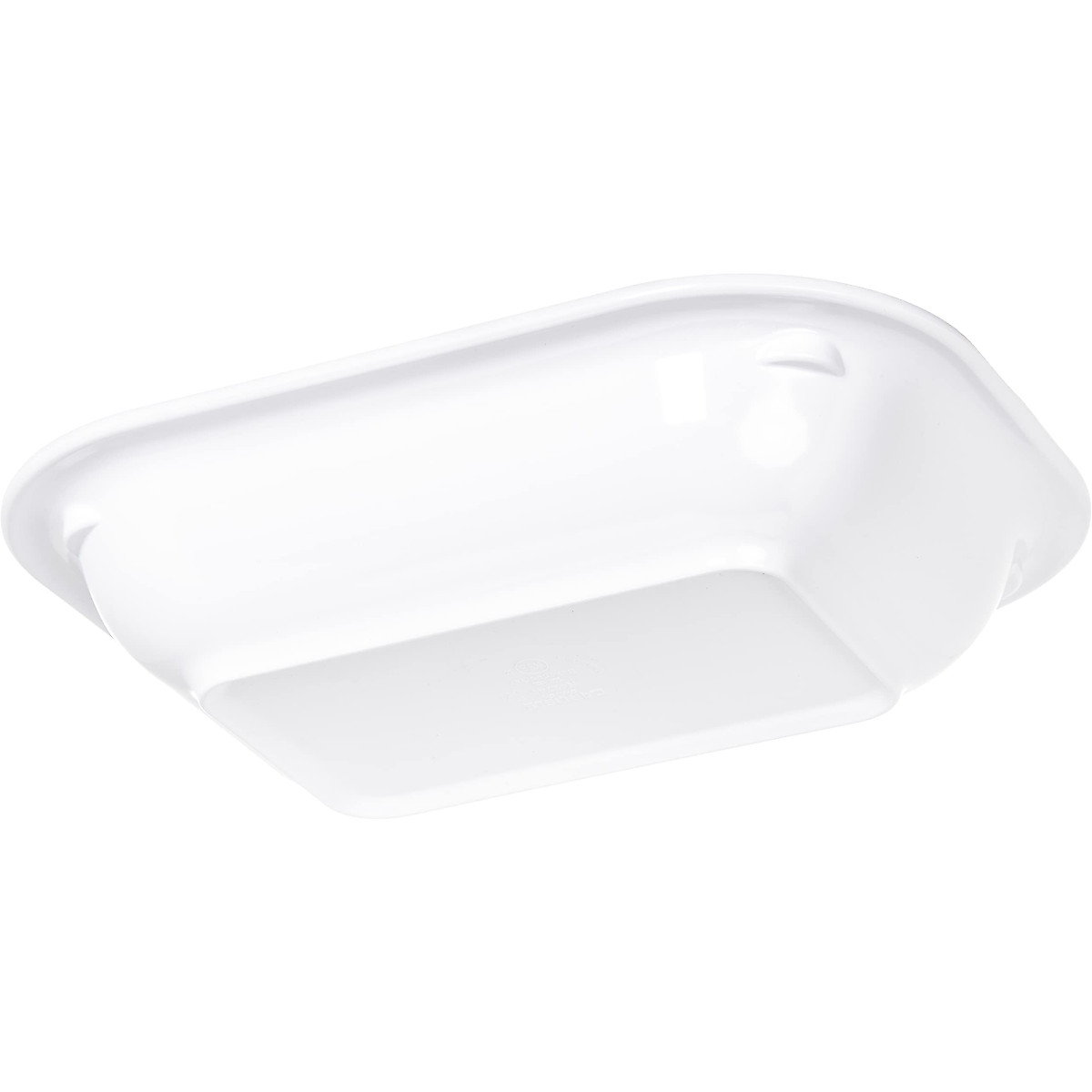 Carlisle FoodService Products Plastic Recatangle Baker Server Rectangular Dish for Home and Restaurant, Melamine, 28 Ounces, White, (Pack of 12)
