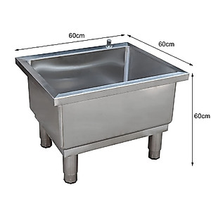 Commercial Floor Mop Sink, Stainless Steel Large-capacity Deepening Mop Sink, Floor-standing Mop Sink, Suitable for Home Outdoor Courtyards