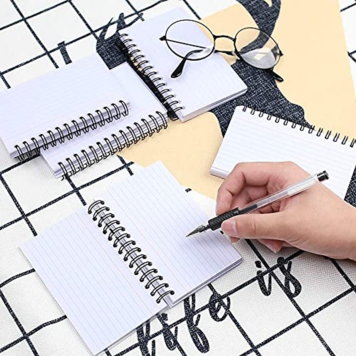 Koogel 400 Pages Index Card, 3 x 5 Inch White Learning Card Note Cards 8 Pack of White Paper Ring Index Cards Bulk Index Cards for Home School Office