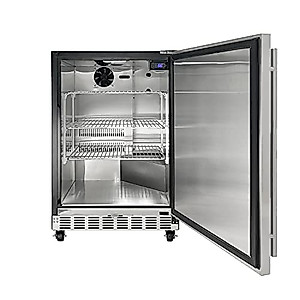 Kegco Kegerator 24" Wide Dual Tap Black/Stainless Steel Undercounter Beer Dispenser HK38BSU-2