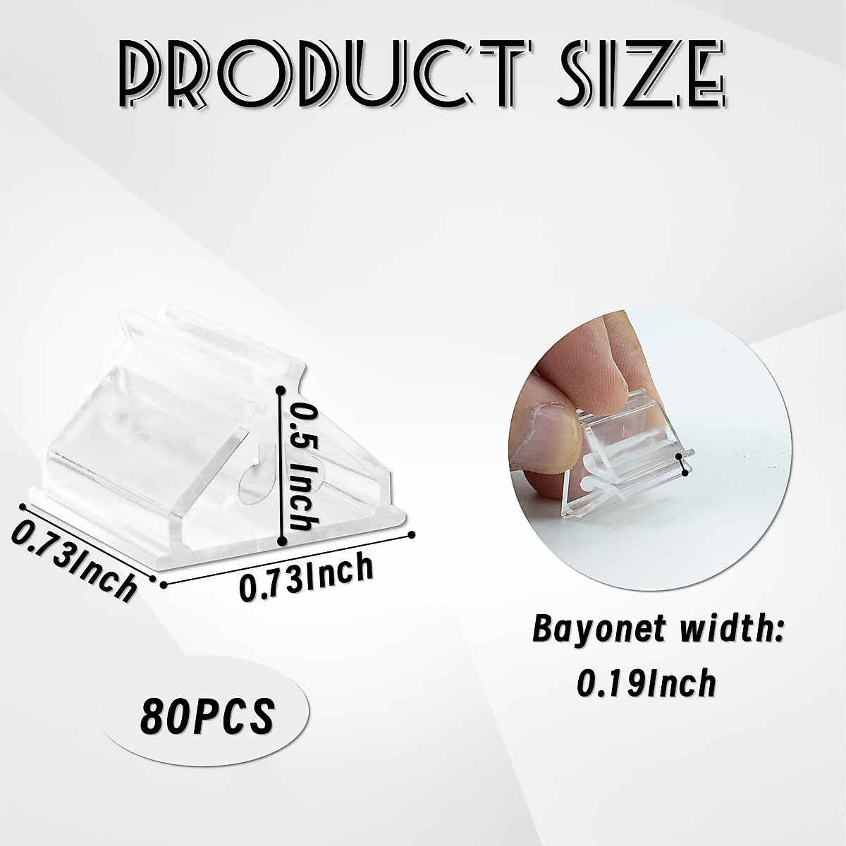 NEETUE 80 Pcs Place Card Holders for Table, Clear Game Card Stands Plastic Game Piece Holder for Wedding Cards, Photos, Party Favor, Pictures Display (Clear)