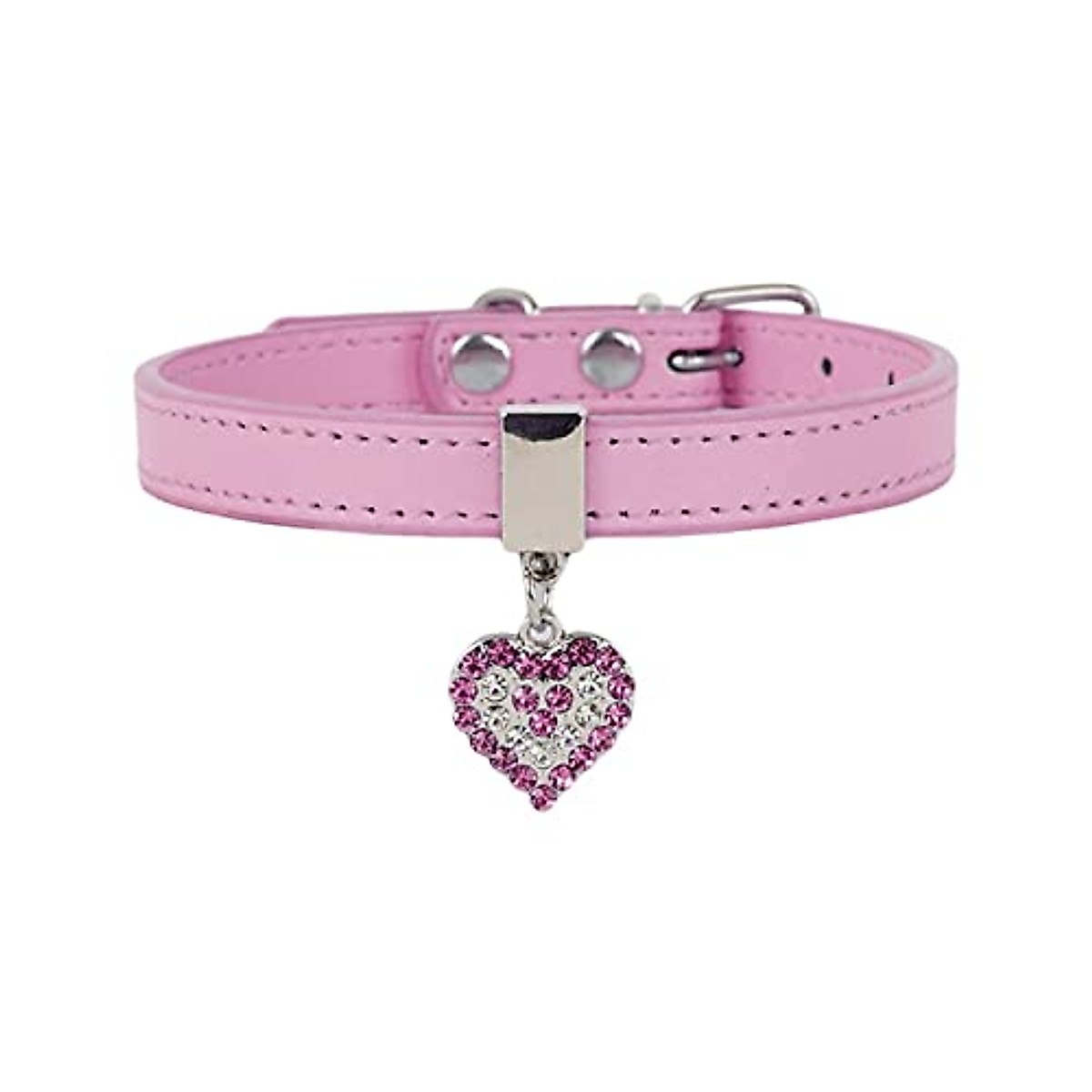 Costume Dog Collar Pet Buckle Dog Chain Cute Pet Peach Heart Dog Collar Diamond Bling Girl Small Puppy Rhinestone Cute Bowtie Pet Collar