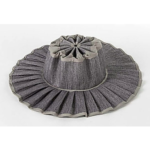 Womens Wide Brim Sun Hat Beach Hat for Women UPF 50+ Foldable Roll Up Stylish Trendy Floppy Cap Black