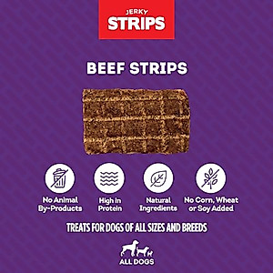 Treatly Jerky Strips Dog Treats - Beef Flavor, 5oz/1 Pack