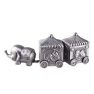 Feyarl First Curl and Tooth Elephant Keepsake Box Teeth Fairy Organizer Containter Tins Box for Christmas Kids Shower Newborn Birthday Gift