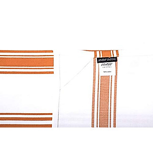 AMOUR INFINI Cotton Kitchen Towels - Set of 4 Highly Absorbent, Ultra Soft Tea Towel with Hanging Loop, 20x28 Inch Quick Drying Dish Cloths for Cleaning Dishes (Orange)