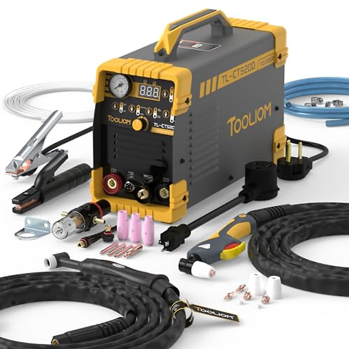 TOOLIOM 3 in 1 Cut/TIG/MMA Welder 50A Air Plasma Cutter 200A TIG and 200A Stick Welder Portable Welding Machine Dual Voltage 110&220V