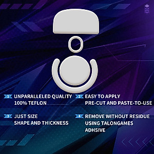 TALONGAMES Rounded Curved Edges Mouse Feet Skates Compatible with Logitech G PRO X Superlight Wireless Gaming Mouse Feet Replacement (0.8mm, Super Smooth Glide, PTFE) Pro Performance Upgrade