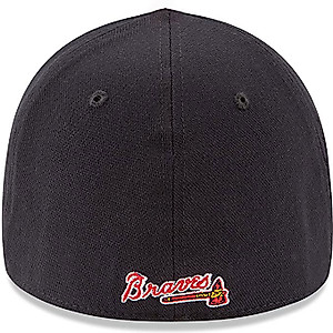 New Era Atlanta Braves Toddler/Child Junior Team Classic 39THIRTY Stretch Fit Navy/Red Hat with White Logo