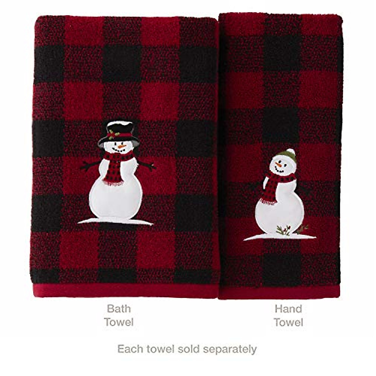 SKL Home Woodland Winter, Hand Towel Set, Red