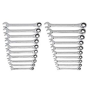 GEARWRENCH 20 Piece Ratcheting Wrench Set, SAE/Metric - 35720