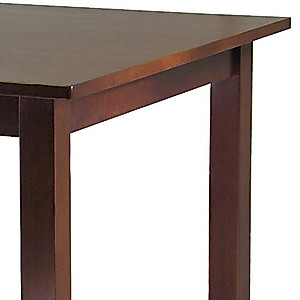 Winsome Parkland 38.98-inch x 33.86-inch x 33.86-inch Wood Square High/Pub Square Table, Antique Walnut (94134)