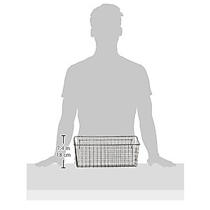 Spectrum Pegboard & Wall Mount Wire Basket Extra Large (Industrial Gray) - Storage & Organizer for Garage, Tools, Shed, Home, Work Bench, Crafts, & More