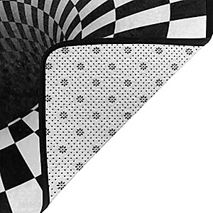 Astede 3D Visual Vortex Optical Illusions Area Rug Non Slip Comfort Yoga Mat Floor Carpet Home Decor for Living Room Bedroom 80x58 Inch