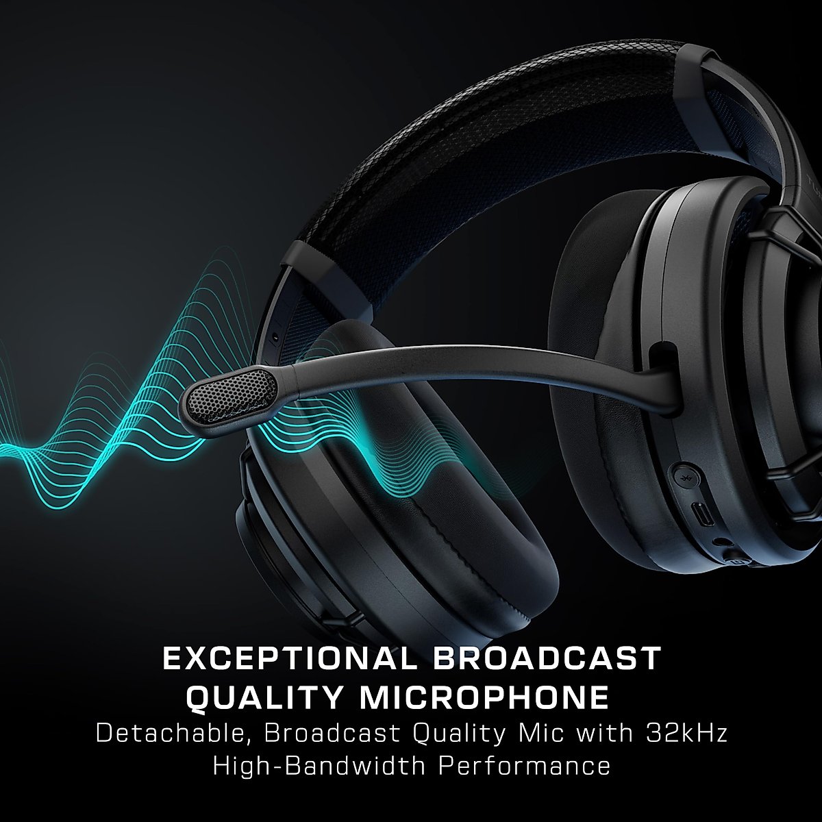 Turtle Beach Atlas Air Wireless Open Back PC Gaming Headset - PC, PS5, PS4, Mobile - 24-bit High-Fidelity Audio, Broadcast Grade Mic, Bluetooth, Floating Earcup, Memory Foam Cushions, 50-Hr Battery