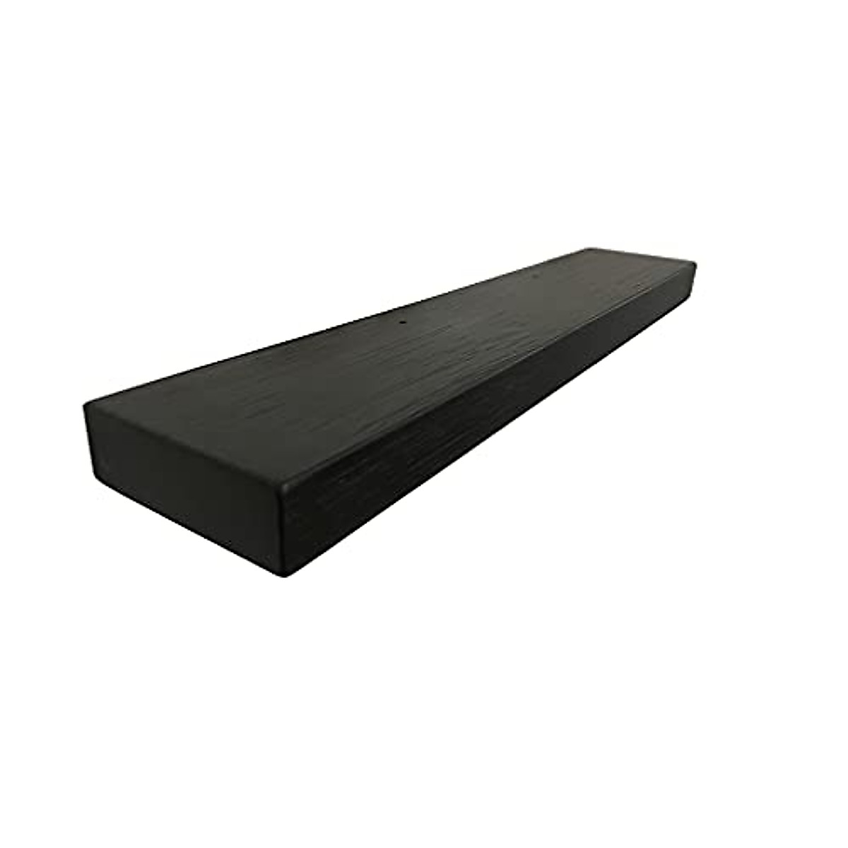 Joel's Antiques Floating Wall Shelf - Long Shelf for Fireplace Mantel, Bookshelf, Bedroom, Photos, Patented Easy Install - Black, 60" x 6" x 2"