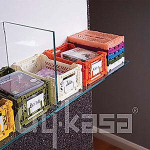 AYKASA Collapsible Storage Bin Container Basket Tote, Folding Basket Crate Container : Storage, Kitchen, Houseware Utility Basket Tote Crate Mini-Box (Dark Green)