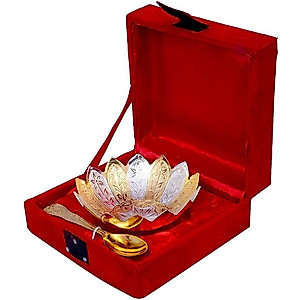 NOBILITY Gold and Silver Plated Bowl Spoon Set Wedding Return Housewarming Diwali Gift Items for friends and Relatives 4 Sets