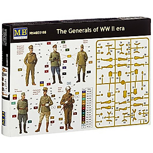 Master Box WWII Famous Generals (6) Figure Model Building Kits (1:35 Scale)