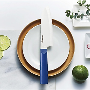 KYOCERA INNOVATIONwhite 3PC SET 5.5" SANTOKU, 4.5" UTILITY, 3" PARING/BLUE