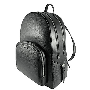 Michael Kors Jaycee Large 2 Zip Pocket Backpack Leather (Black)