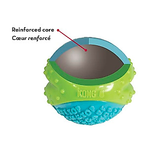 KONG CoreStrength Dog Ball - Durable Dog Dental & Chew Toy - for Large Dogs