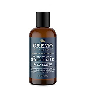 Cremo Palo Santo (Reserve Collection) Beard Wash & Softener, Moisturizes, Styles and Reduces Beard Itch for All Lengths of Facial Hair, 6 Fluid Oz