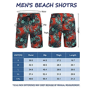 COOFANDY Men's Swim Trunks Board Shorts Summer Beach Shorts Swimsuit Swimwear for Men - No Liner