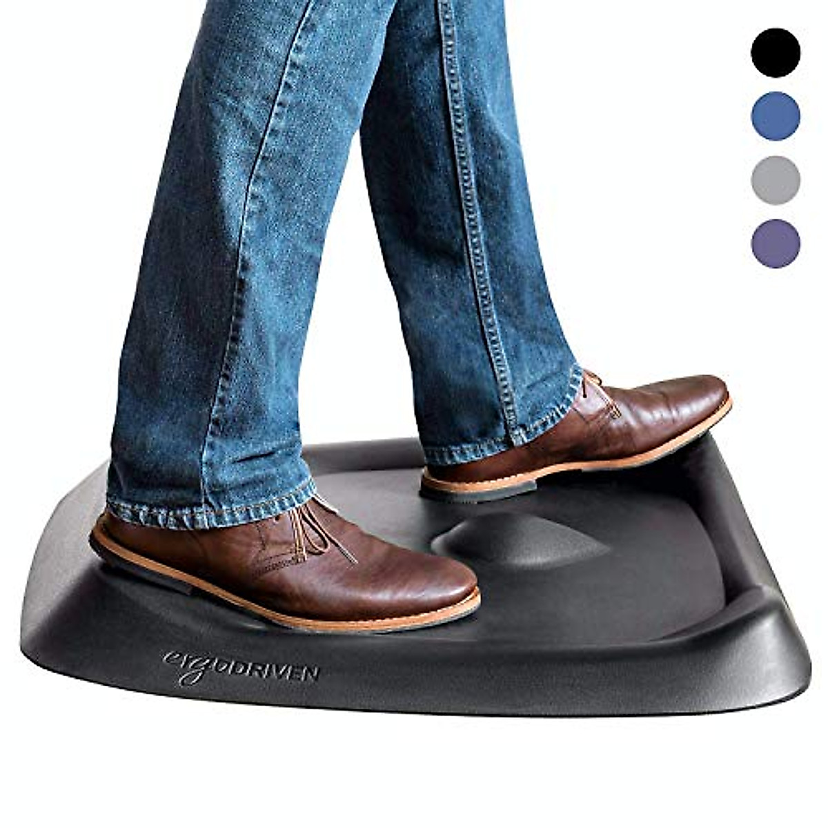 Topo Comfort Mat by Ergodriven | The Not-Flat Standing Desk Anti-Fatigue Mat with Calculated Terrain | Standing Desk Mat | Comfortable Standing Mat | Office Mat | Desk Accessories | Altostratus Grey