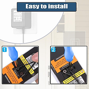 24V500MA Doorbell Power Adapter C-Wire Adapter Doorbell Transformer 16.4ft Wire Cable Compatible with Ring Bell, Ecobee, Sensi and Honeywell Smart Thermostats