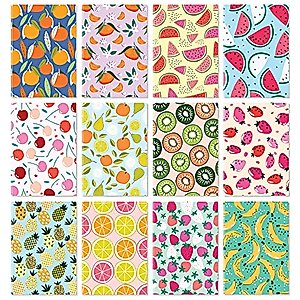 S&O Fun Fruit Notepad Theme Set with 12 Unique Designs - Brightly Colored 3.5x5" Mini Notebooks That Fit Anywhere - Durable Pocket Notebook Pack - Notebooks & Writing Pads - Notebooks Bulk