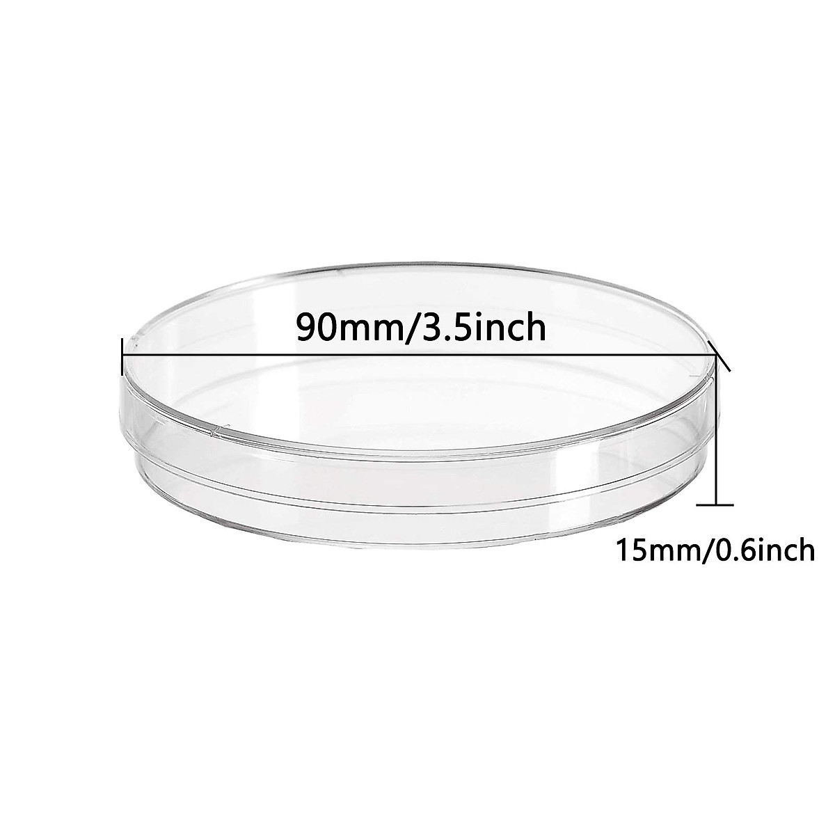 30 Pack Plastic Petri Dishes with Lids,90 x 15mm Bioresearch Sterile Petri Dish,Culture Dishes for School Science Projects,Seeding,Storage,Biological Themed Party