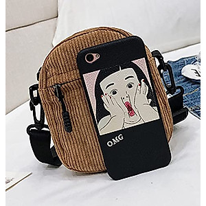 Corduroy Crossbody Bag Women Cell Phone Purse Small Tote Bag Satchel Bag Tote Handbag Shoulder Bag Satchel Bag Hobo Bag